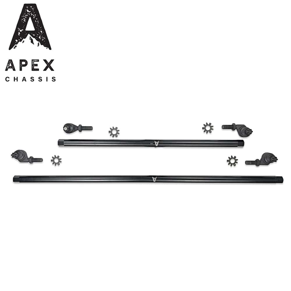 Apex Chassis Heavy Duty 1 Ton Tie Rod & Drag Link Assembly in Steel Fi ...