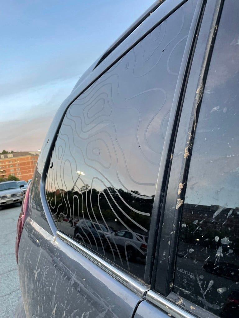 Topographic Window Decals GX470 | TEQ Customs